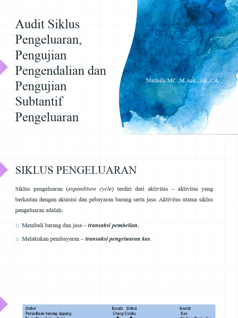 Audit Siklus Pengeluaran, Pengujian Pengendalian Dan Pengujian ...