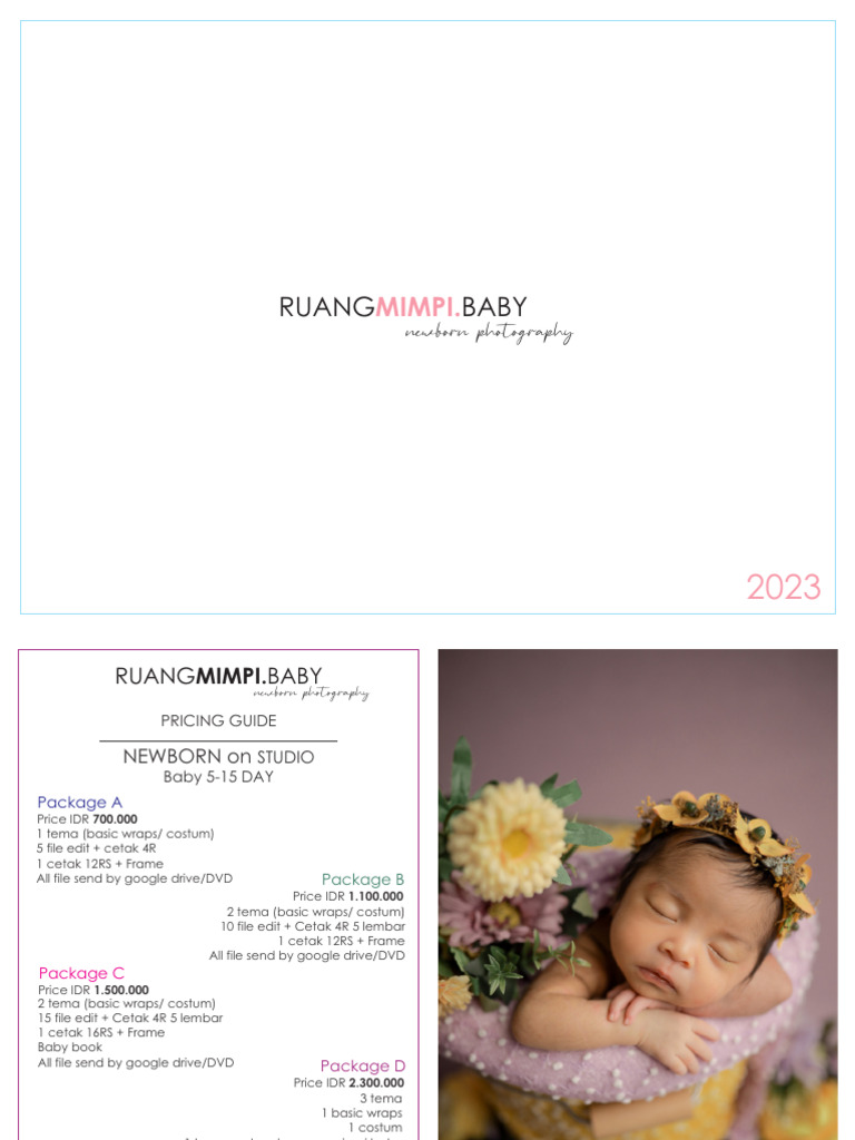 Pricelist Ruang Mimpi Baby 2023 | PDF