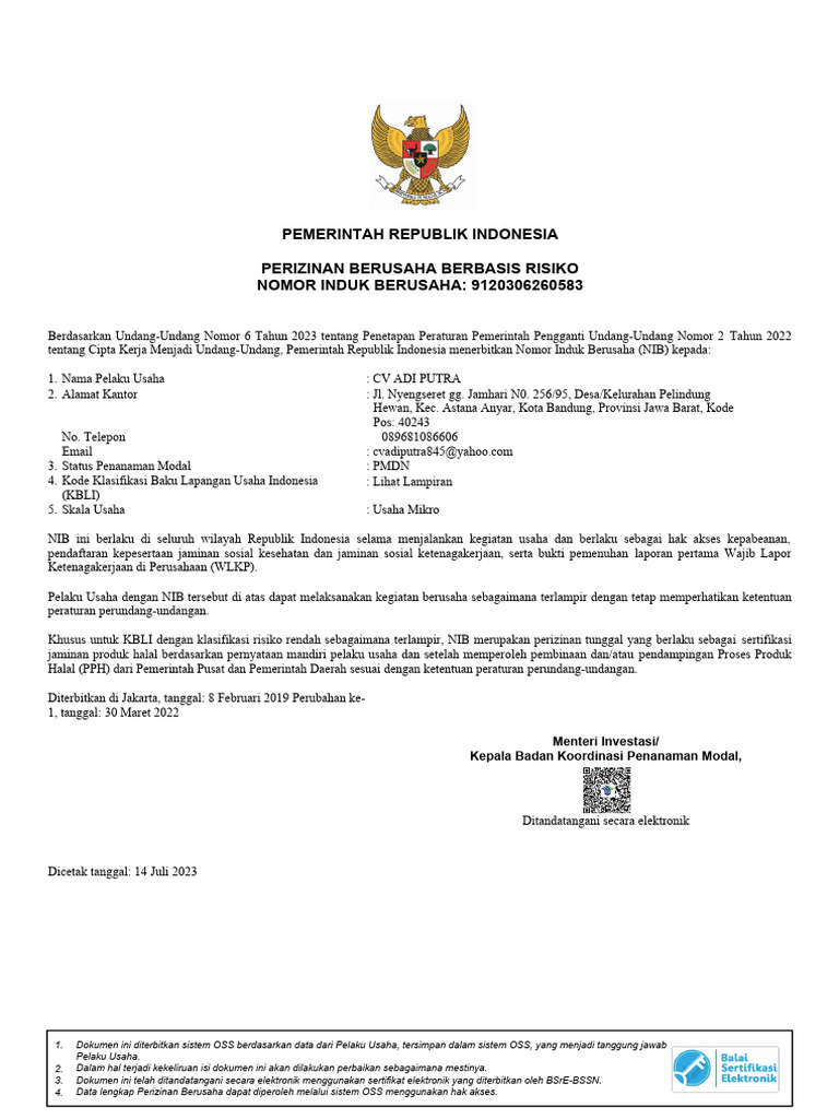 Nib Adi Putra - 14723 | PDF