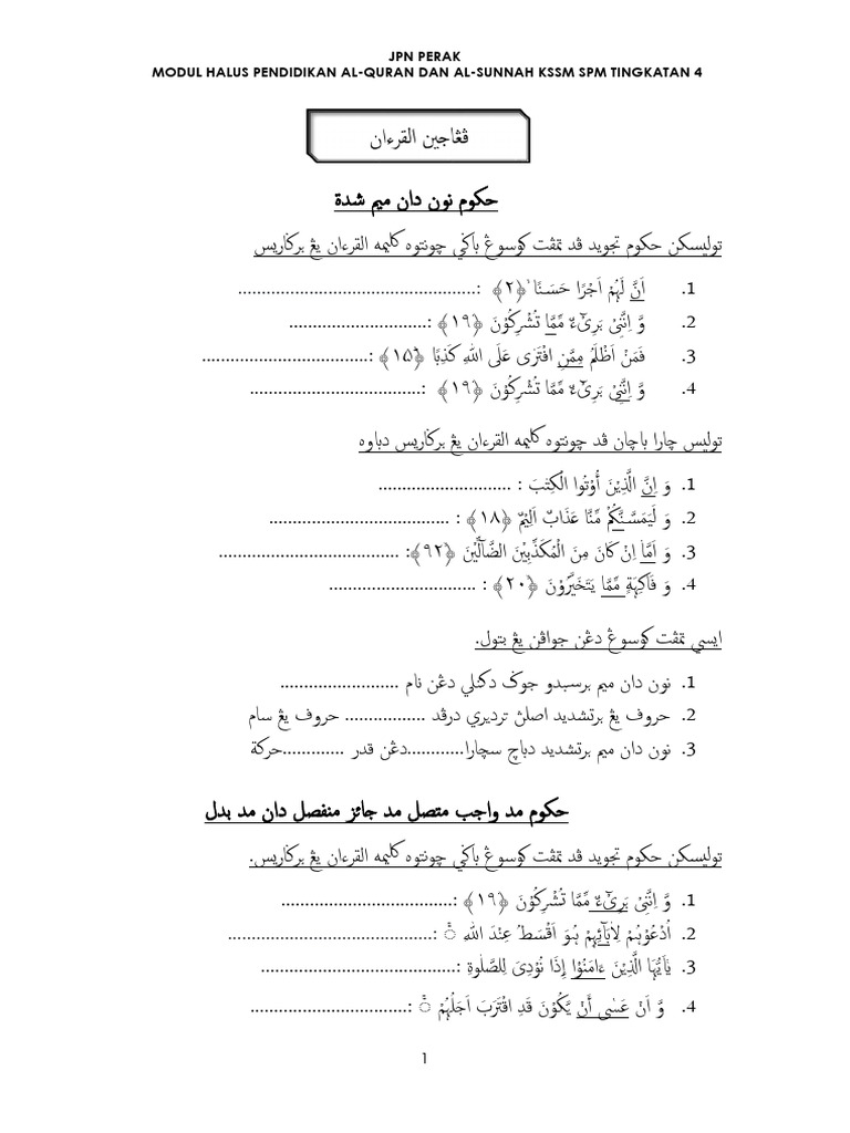Modul Halus PQS JPN Perak Ting 4 | PDF