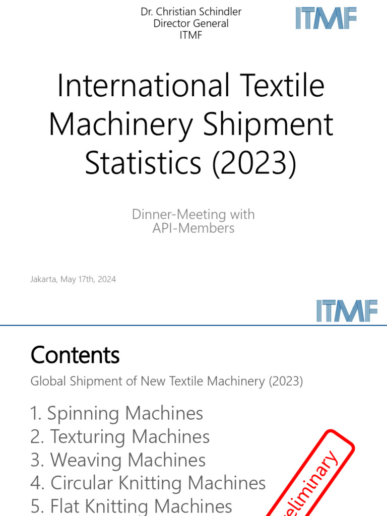 Itmf-Itmss 2023-Api | PDF | Textiles | Spinning (Textiles)