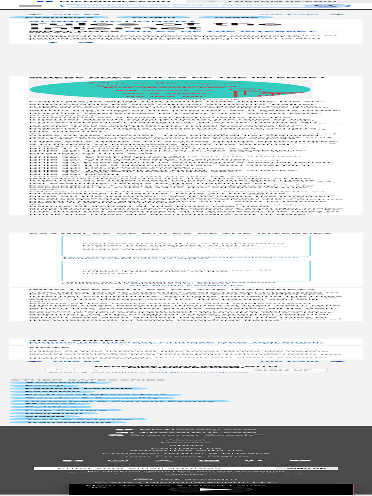 Rules of The Internet Meaning & Origin | PDF | Internet