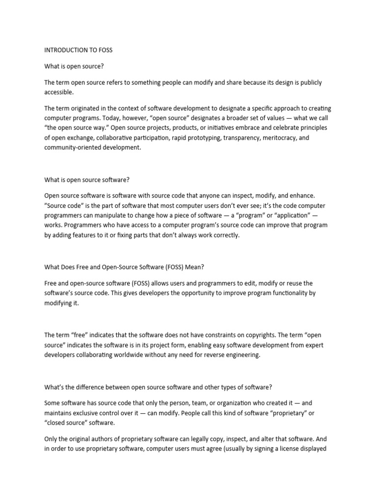 INTRODUCTION TO FOSS WPS Office | PDF | Software | Proprietary Software
