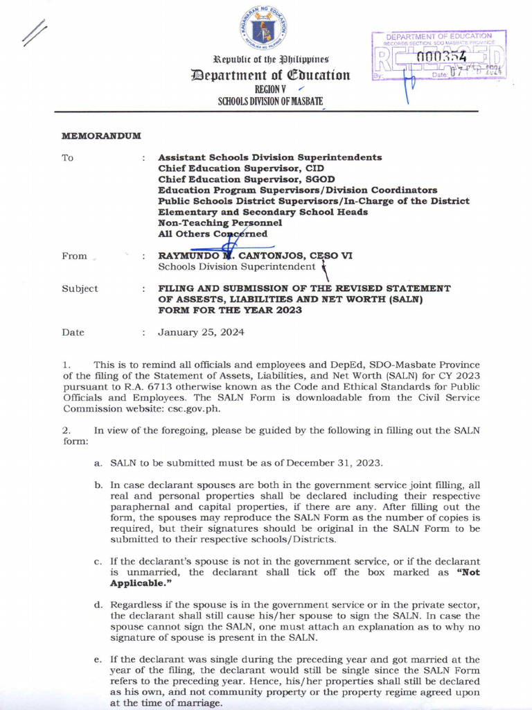 Filing-and-Submission-of-SALN-2023 | PDF