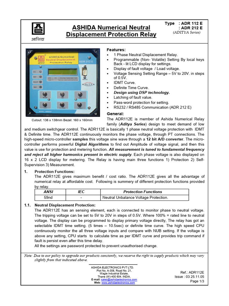 Numerical Neutral Current Relay Ashida Pdf Relay Phase Waves