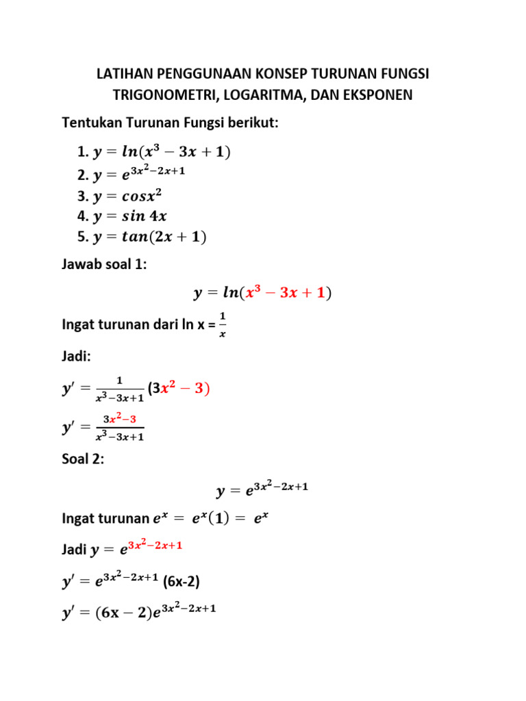 Latihan Konsep Eksponen & Implisit | PDF