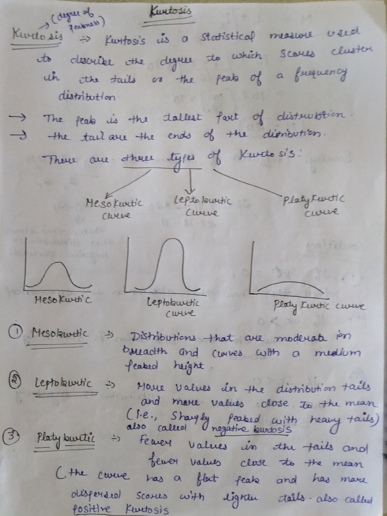 Kurtosis Notes | PDF