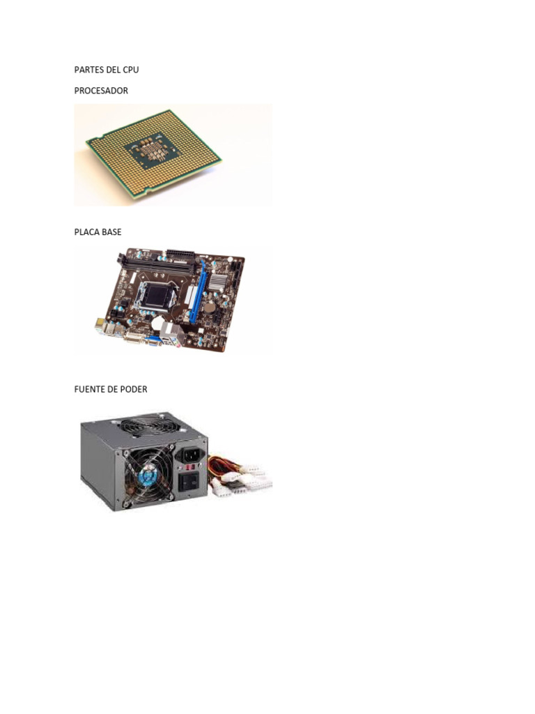 Partes Del Cpu | PDF