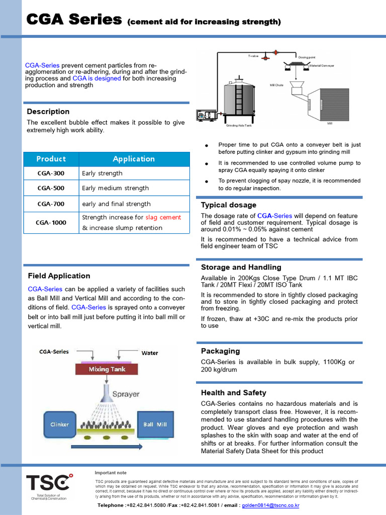 TDS Cga | PDF | Cement | Packaging And Labeling