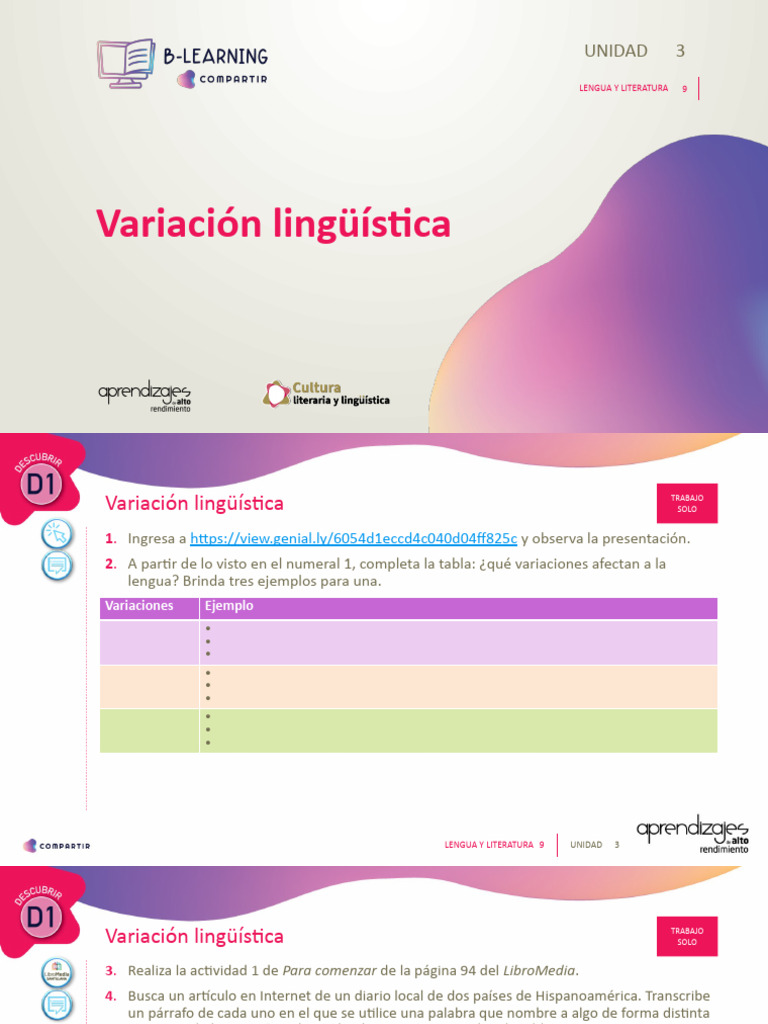 Variacion Linguistica | PDF | Estudios de idiomas extranjeros