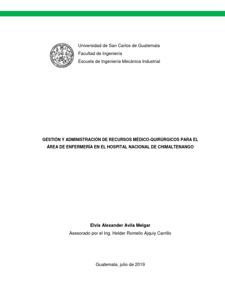 Elvis Alexander Avila Melgar | PDF | Hospital | Business