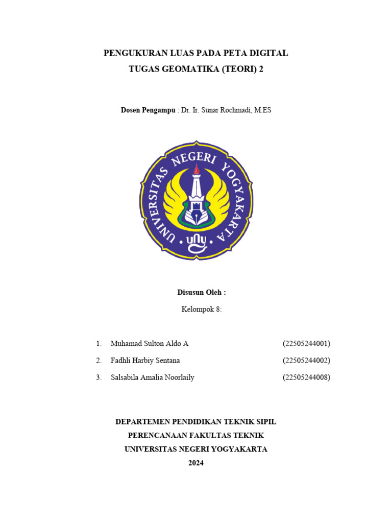 Pengukuran Luas Pada Peta Digital Tugas Geomatika | PDF