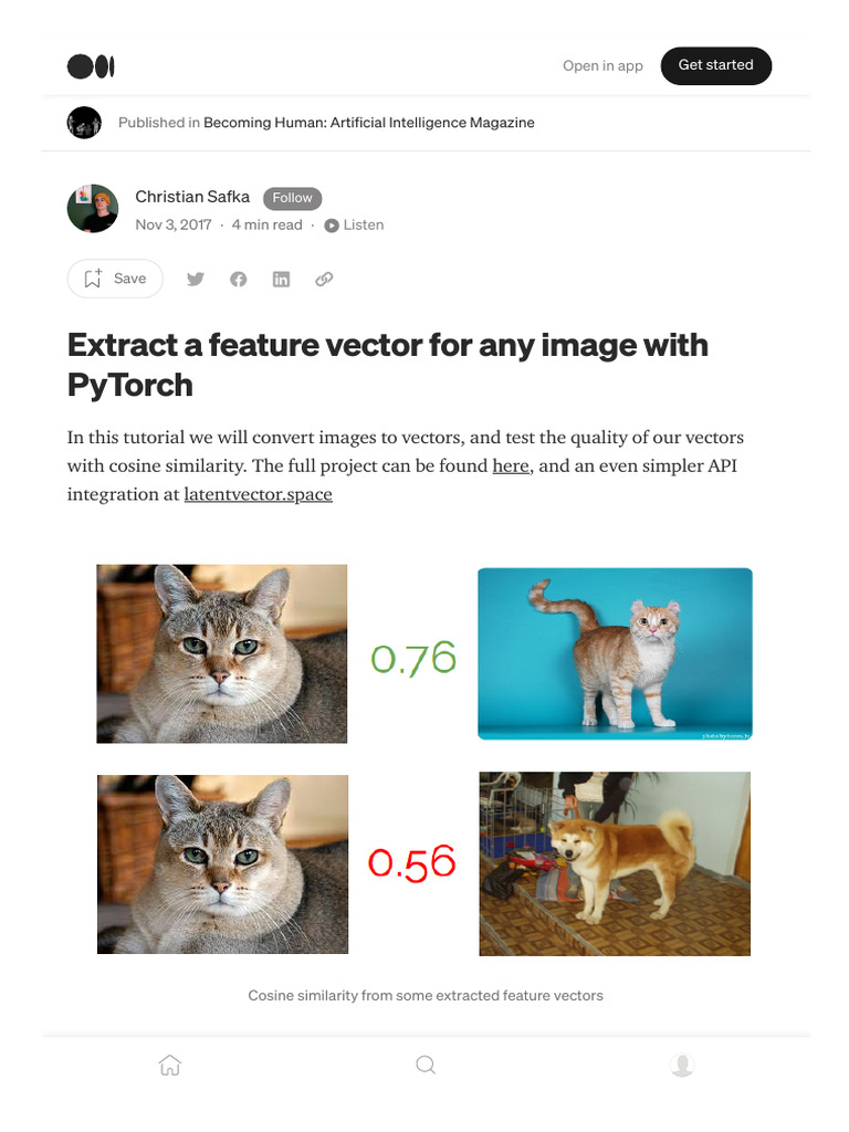 Extract Image Feature Vectors with PyTorch | PDF | Machine Learning | Computer Science