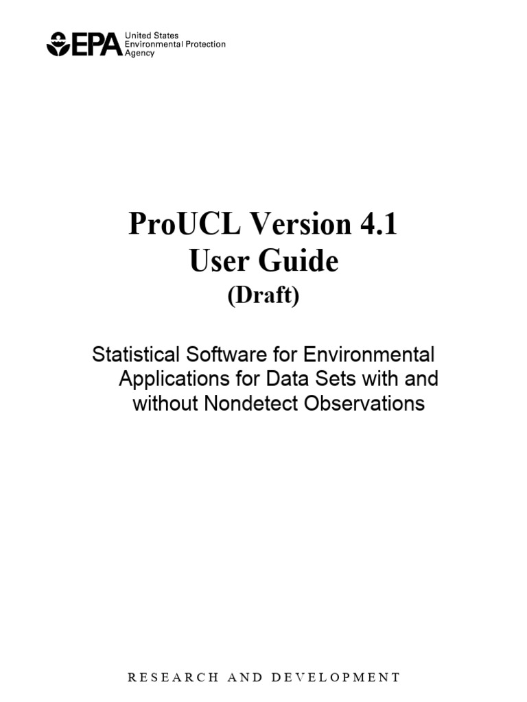 ProUCL Version 4.1 User Guide | PDF | Student's T Test | United States ...