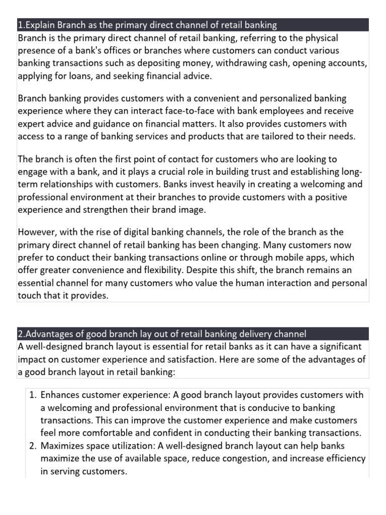 12 Delivery Channel of Retail Banking | PDF | Point Of Sale | Automated ...