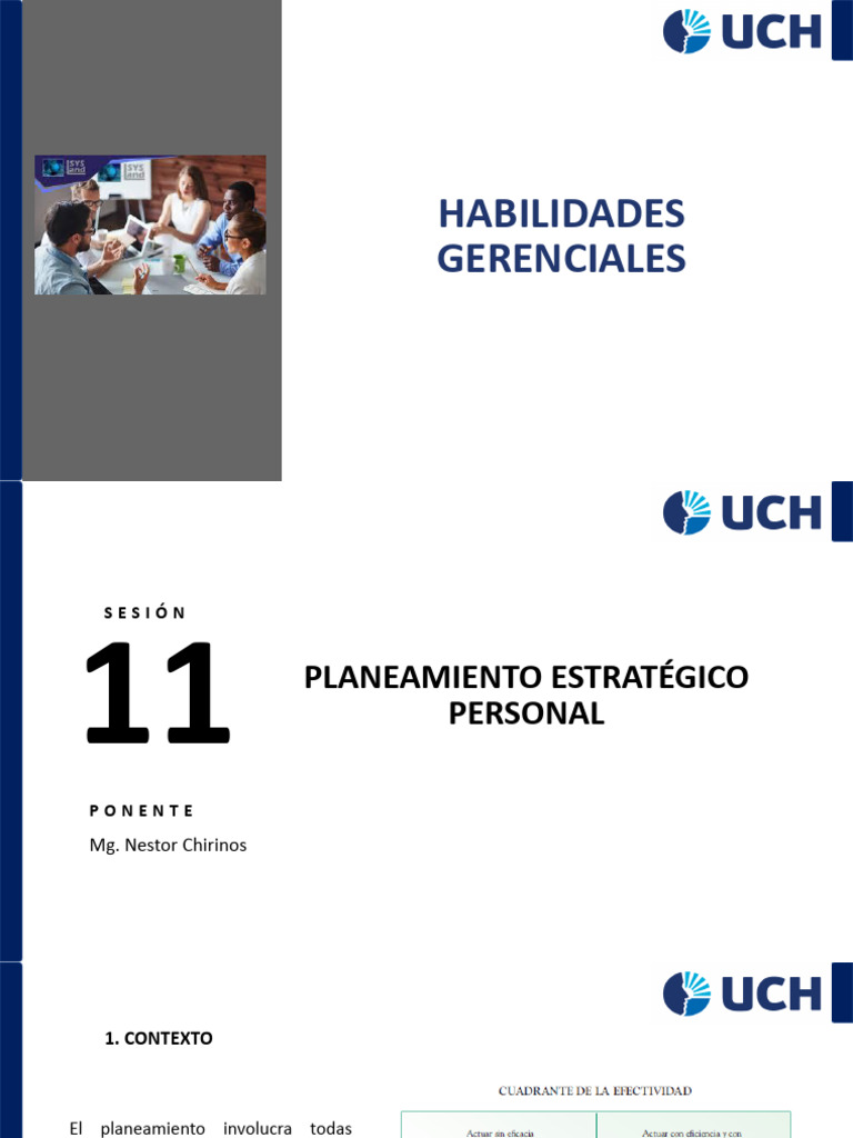PPT11 - Planeamiento Estratégico Personal | PDF | Planificación | Liderazgo