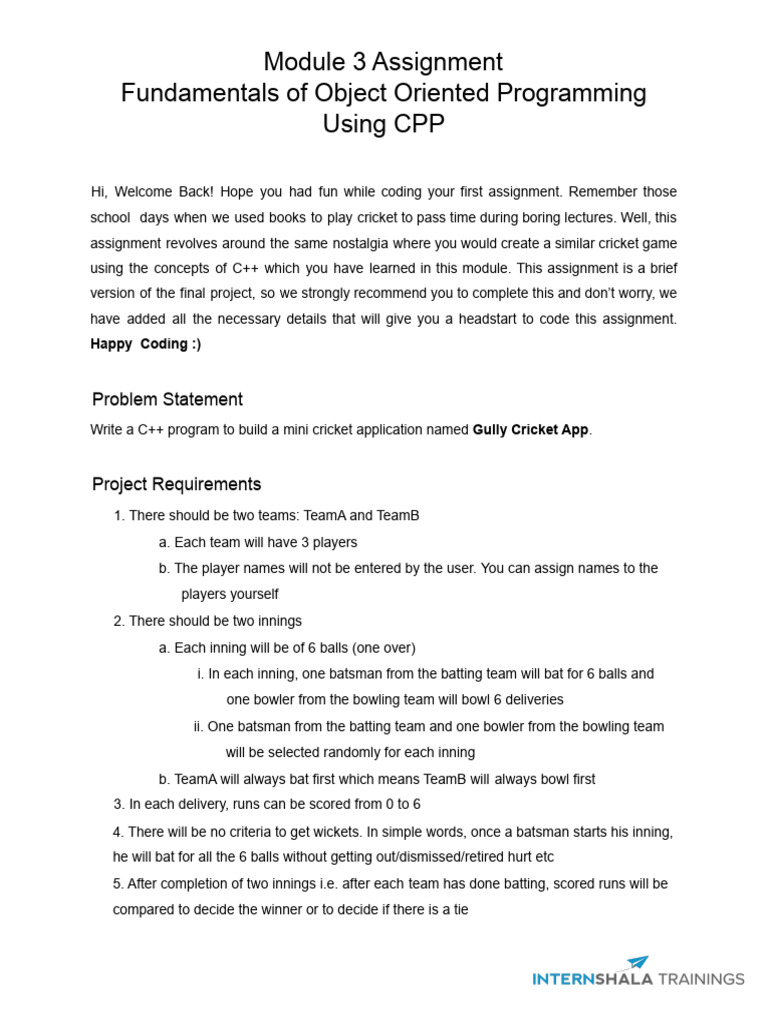 Module 3 Assignment Programming With C C Pdf Bowling Cricket Computer Program
