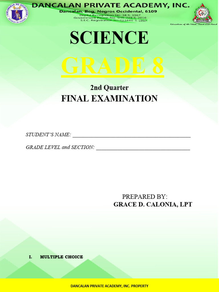 GRADE 8 EXAM 2nd Grading Final | PDF | Tropical Cyclones | Cyclone