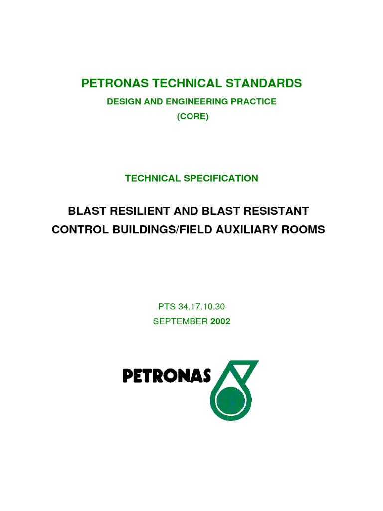 Petronas Technical Standards: Blast Resilient and Blast Resistant ...