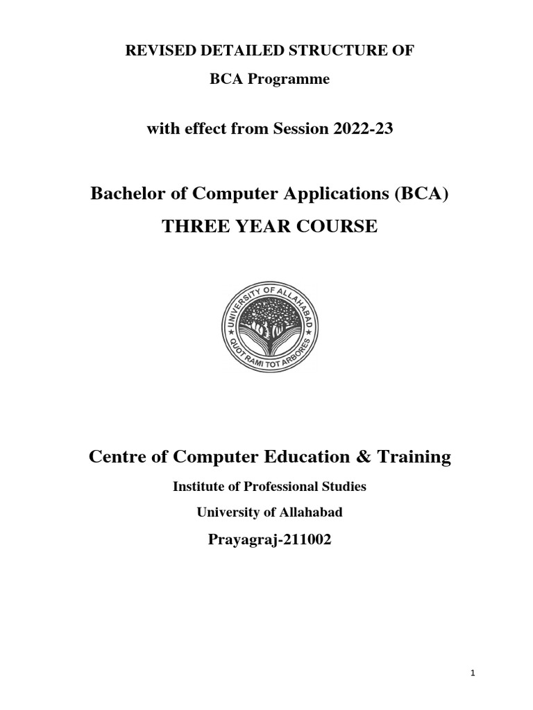 BCA Program Structure 2022-23 | PDF | Computer Network | Fourier Transform