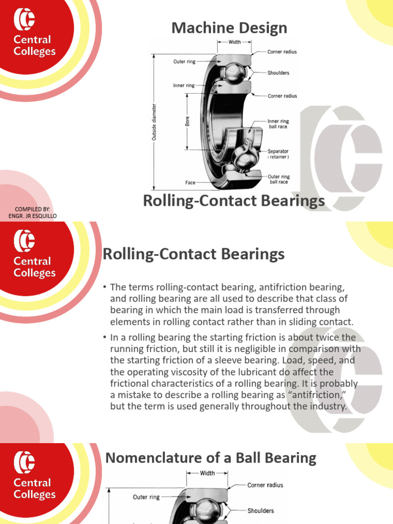 Rolling Contact Bearing | PDF | Bearing (Mechanical) | Mechanical ...