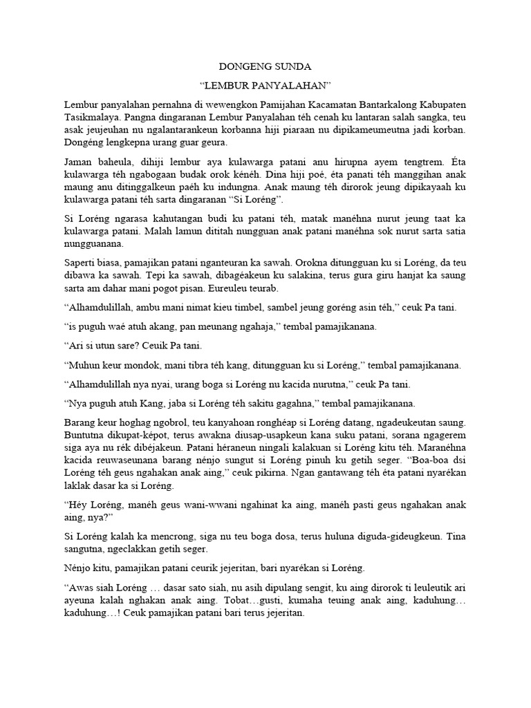 Dongeng Sunda | PDF