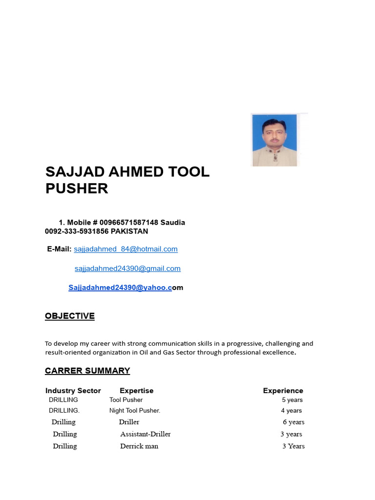 Tool Pusher.... | Download Free PDF | Casing (Borehole) | Oil Well