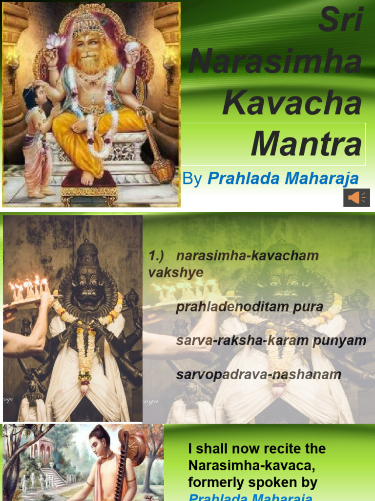 (Prahlad) Sri Narasimha Kavacha Mantra | PDF | Hindu Gods | Hindu Deities