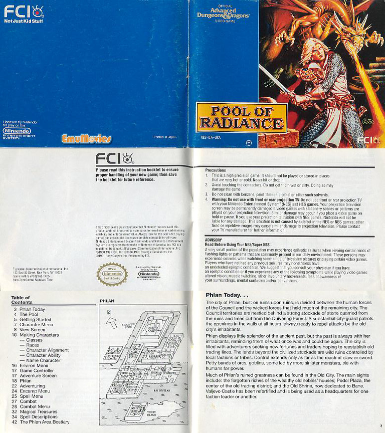 Advanced Dungeons & Dragons - Pool of Radiance (U) (!P) | PDF