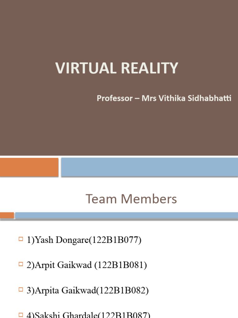 Yash_PSE_PPT | PDF | Virtual Reality | 3 D Computer Graphics