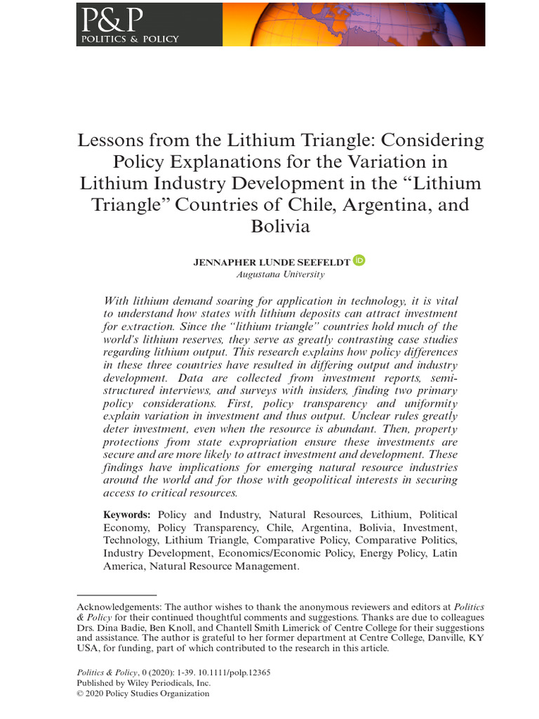 10 1111@polp 12365 | PDF | Lithium | Petroleum