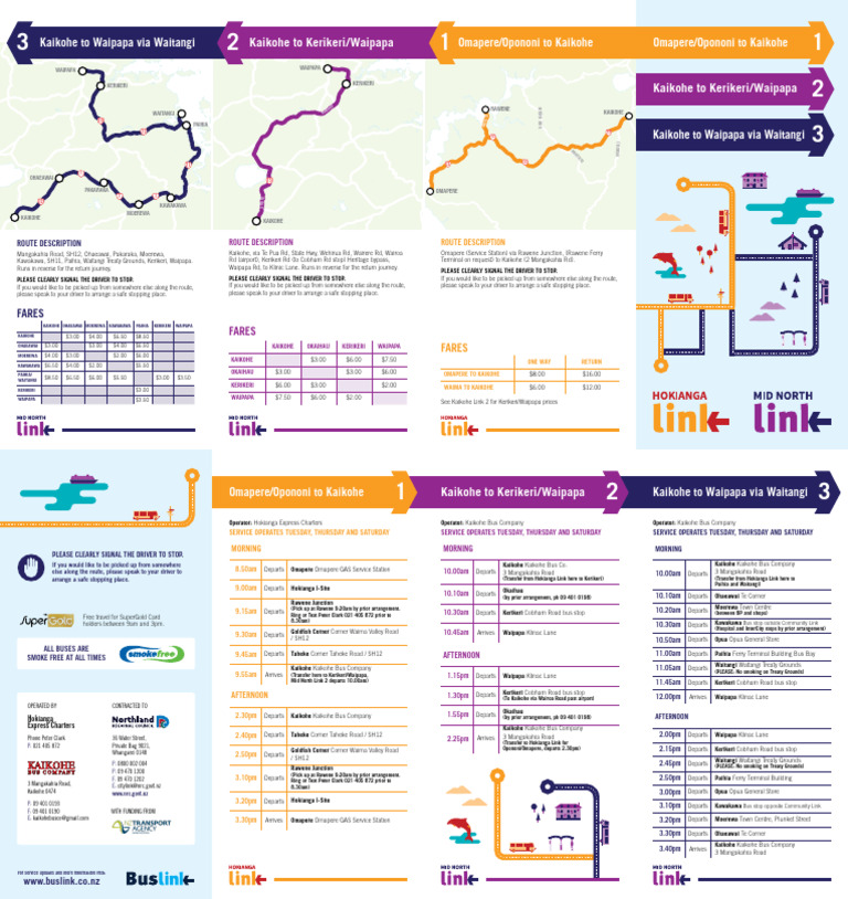 Kaikohe Bus Routes and Fares Guide | PDF | Bus | Transport