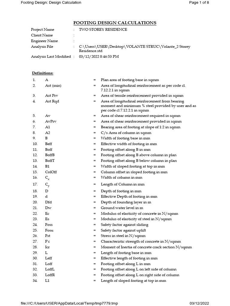 FOOTING Merged | PDF | Beam (Structure) | Bending