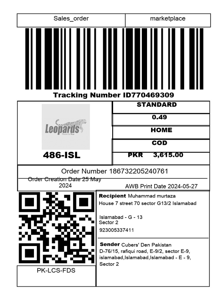 Daraz Order Tracking Details | PDF