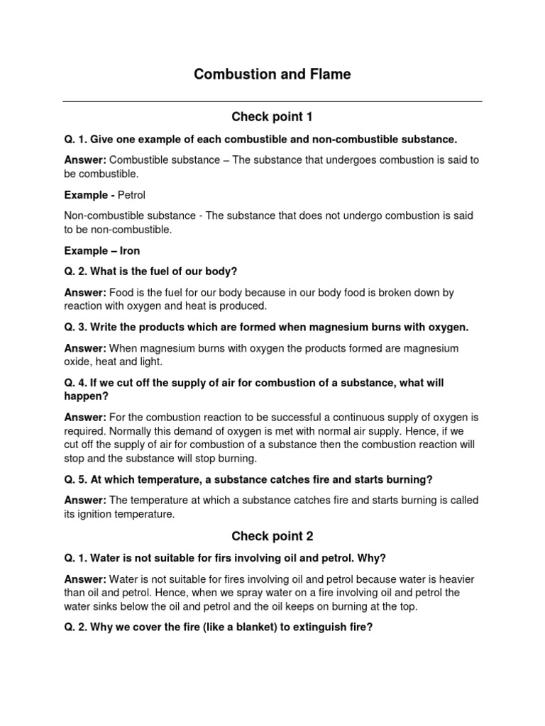 (All in One) Combustion and Flame | PDF | Combustion | Fires