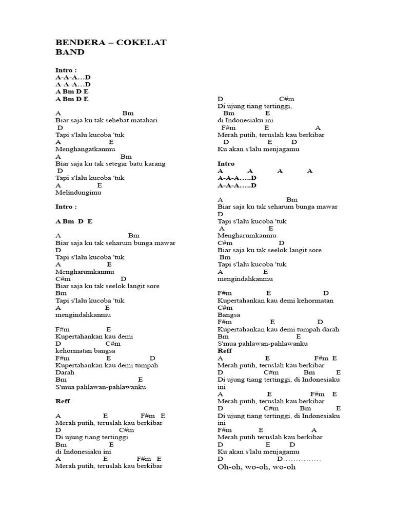 Lirik & Chord Bendera | PDF