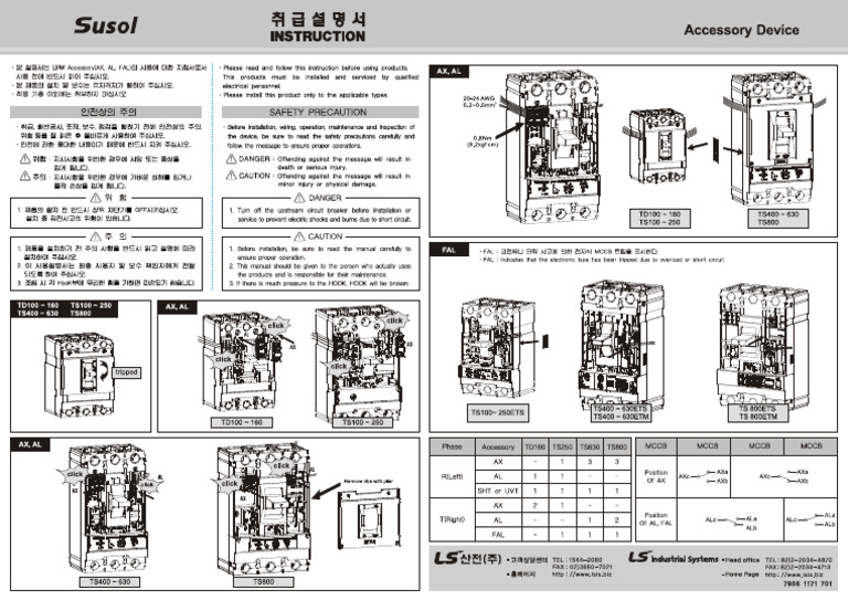 Susol MCCB Ax, Al Manual en | PDF