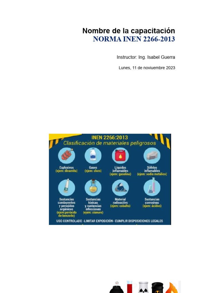 Inen 2266 | PDF | Mercancías peligrosas