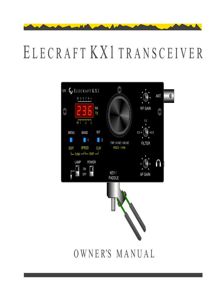 KX1 Owner's Manual Rev E | PDF | Telecommunications | Electronics