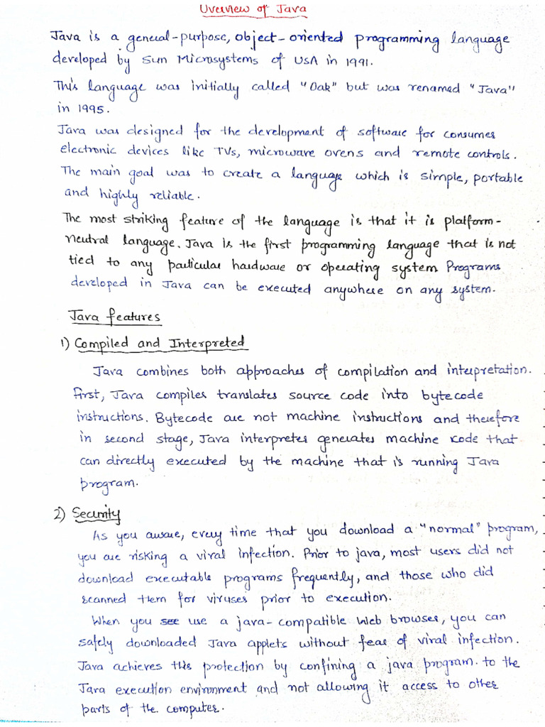 Lecture 1 And 2 Of Programming In Java Pdf