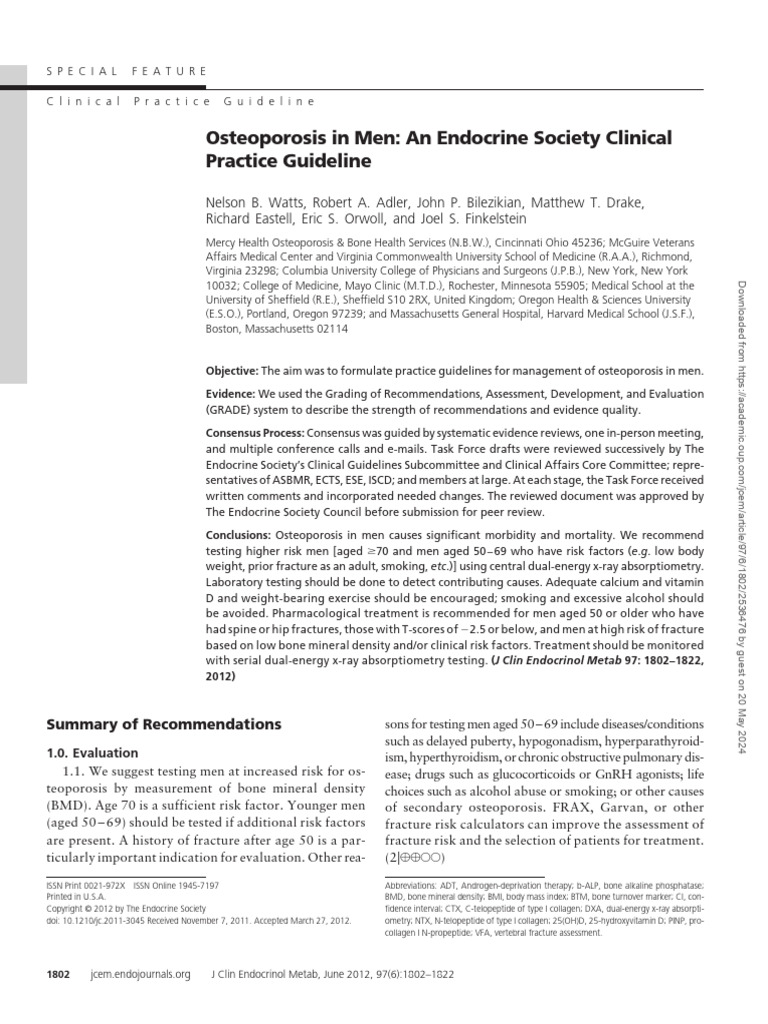 Jcem 1802 | PDF | Osteoporosis | Dietary Supplements