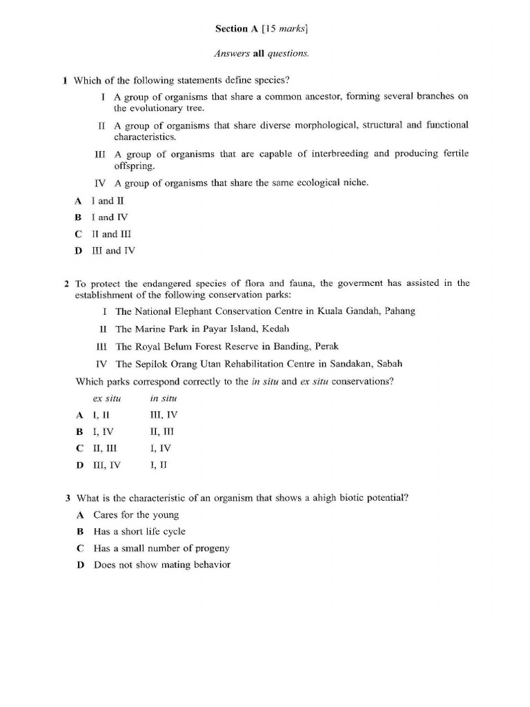 2018 Biology Sem 3 Pdf