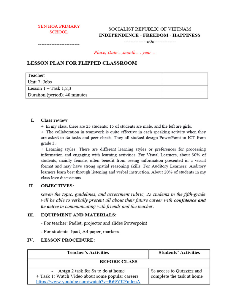 Technology-enhanced lesson plan | Download Free PDF | Lesson Plan ...