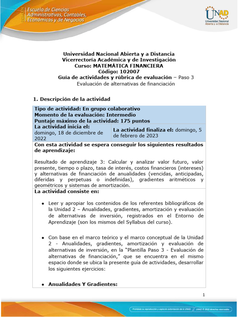 Guía de actividades y rúbrica de evaluación - Unidad 2 - Paso 3 ...