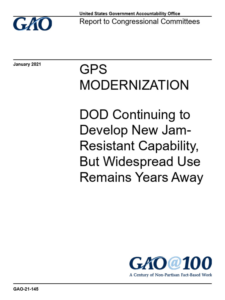 gao-21-145 | PDF | Global Positioning System | Military Technology