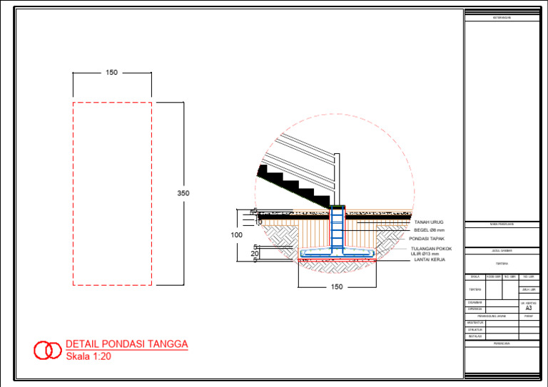 Detail Pondasi Tangga | PDF