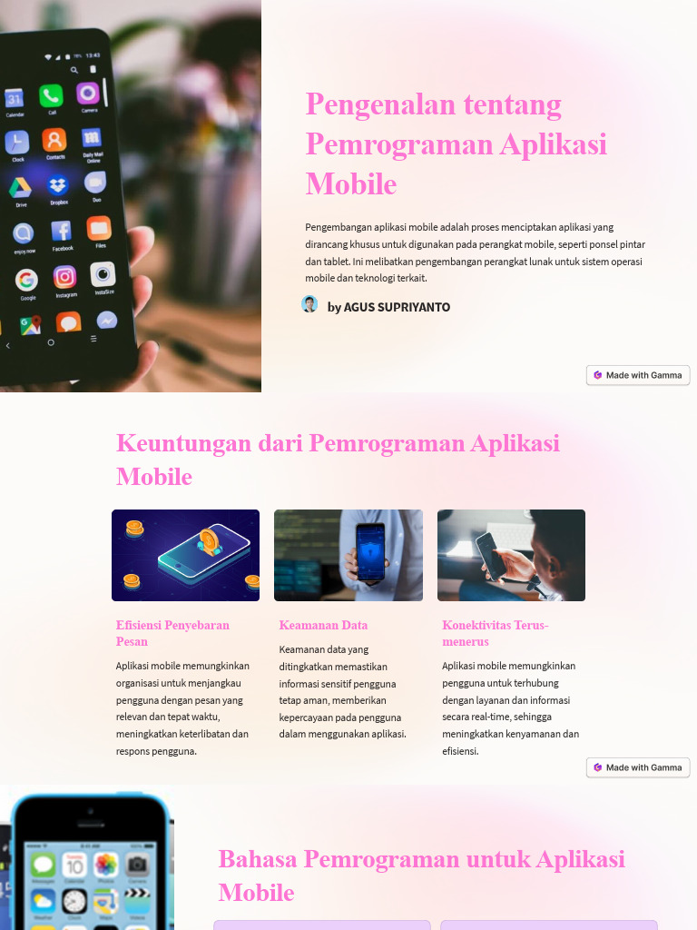 Pengenalan Tentang Pemrograman Aplikasi Mobile | PDF | Bisnis | Komputer
