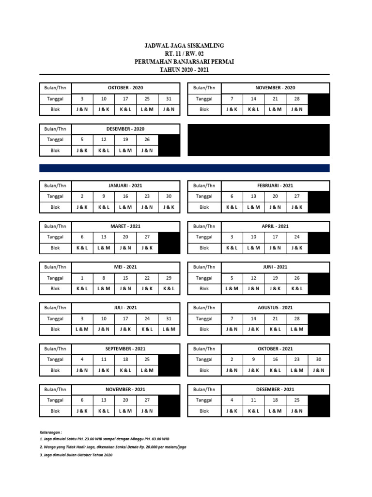 Draft Absensi Jaga | PDF