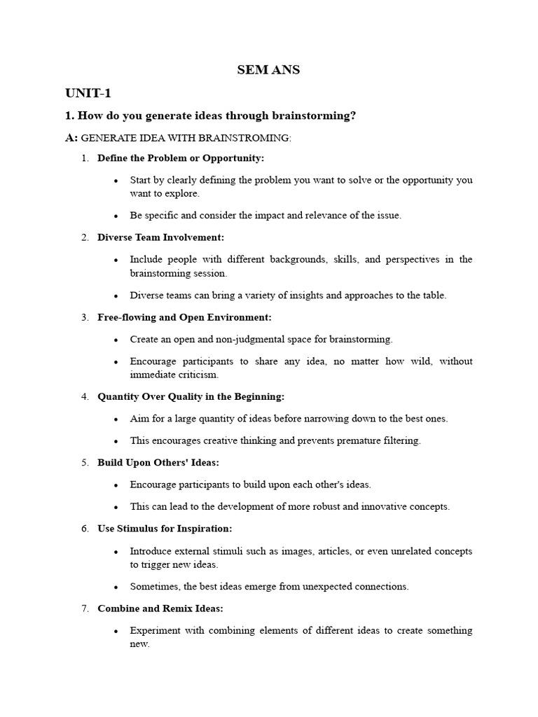 Sem Ans | PDF | Entrepreneurship | Innovation