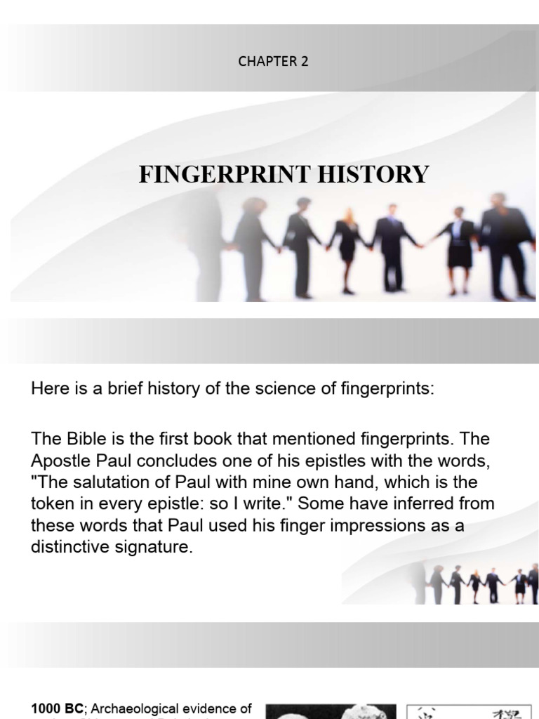 Chapter 2 | PDF | Fingerprint | Forensic Science
